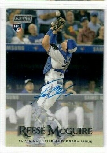 REESE MCGUIRE 2019 Topps Stadium Club AUTO ROOKIE ON CARD #SCA-RMC BLUE ...