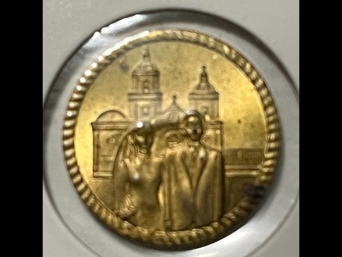 Vintage Gold Color Recuerdo Matrimonial Wedding Coin Token (C-245) | eBay