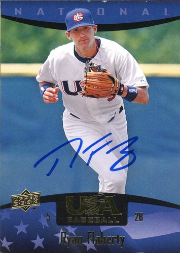 2008 Upper Deck USA RYAN FLAHERTY Signed Card autograph AUTO VANDERBILT ...
