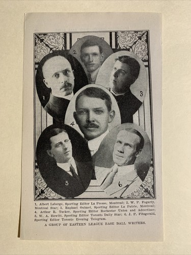Eastern League Montreal Toronto Baseball Writers 1910 Baseball 5X7 ...