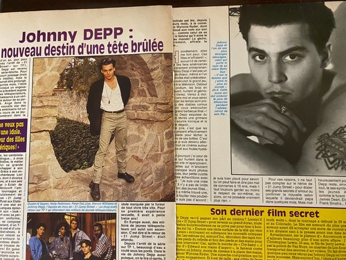 Johnny Depp, Two Page Vintage Large Format Foreign Clipping | eBay UK