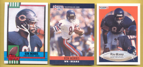 1990 Topps Pro Set Fleer RON MORRIS Chicago Bears 3-Card Lot | eBay