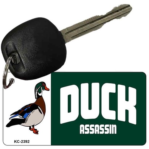 Duck Assassin Novelty Metal Aluminum Key Chain License Plate Tag Art ...