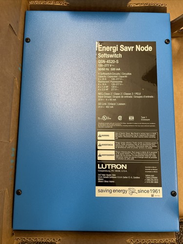 Lutron QSN-4S20-S Energi Savr Node Softswitch Lighting Controller | eBay