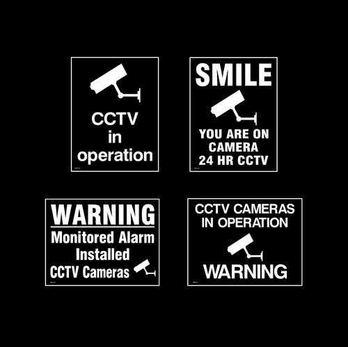 CCTV Window Stickers Sign, Sticker - All Materials - Choose Your Design ...