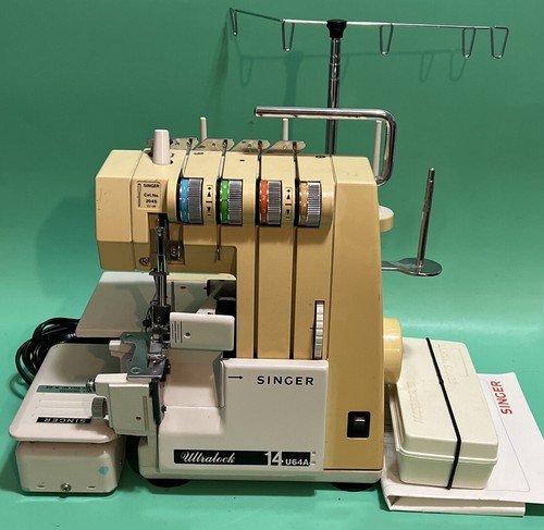 SINGER 14u Serger Ultralock Sewing Machine 14U64A 4 Spool for sale ...