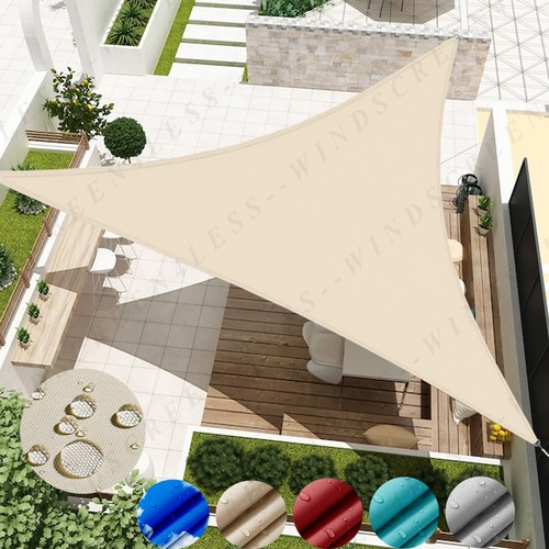 16' Waterproof Shade Sail Triangle Patio Outdoor Garden Sun Canopy ...