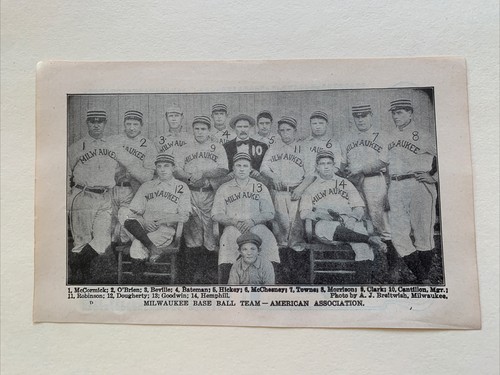 Milwaukee Brewers Barry McCormick Jack O'Brien 1905 Baseball Team 4X6 ...