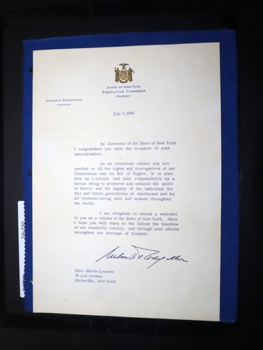 Vintage 1966 Nelson Rockefeller Hand Signed Autograph & Letter | eBay