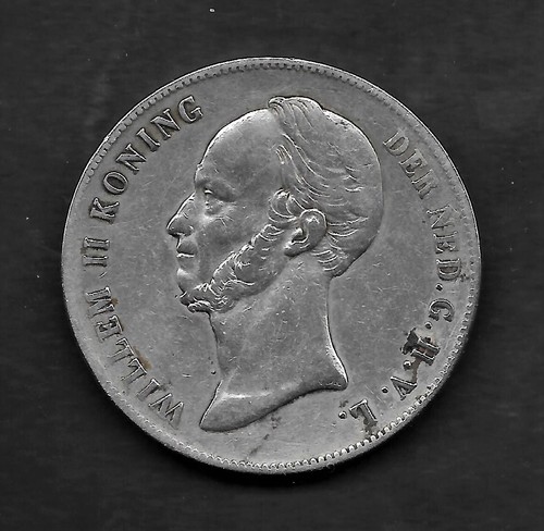 1849 NETHERLANDS 2 1/2 GULDEN KING WILLIAM II 945 SILVER COIN KM# 69 | eBay