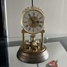 1982 Bucherer Solid Brass Quartz Pendulum Table Clock | eBay