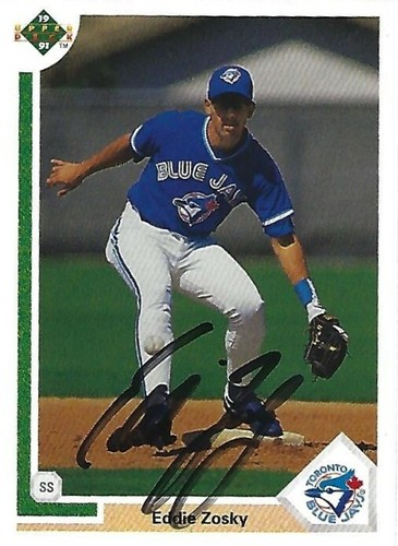 Autographed 1991 Upper Deck #734 Eddie Zosky Toronto Blue Jays | eBay