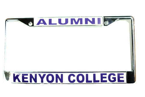 KENYON COLLEGE/ALUMNI-College License Plate Frame, Polished Chrome-441 ...