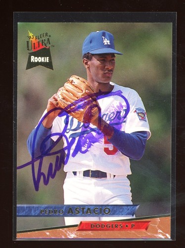 1993 Fleer Ultra PEDRO ASTACIO Signed Card autograph auto DODGERS RC ...