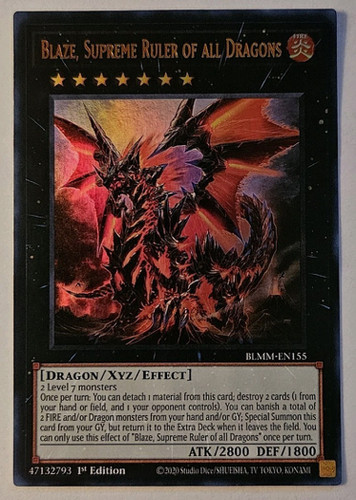 Blaze, Supreme Ruler of all Dragons BLMM-EN155 - Ultra Rare - 1st Edit ...