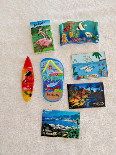Refrigerator Magnets, Lot of 7 Various Caribbean Islands - Various ...