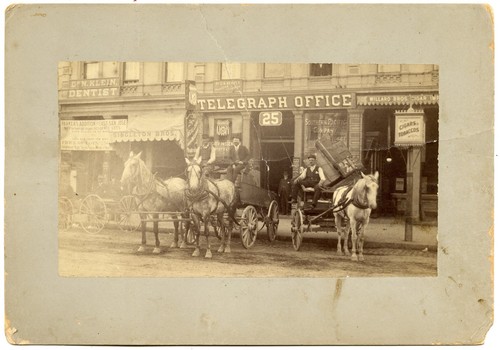 Southern Pacific Co. Telegraph Office & Stages SAN FRANCISCO Orig 1880s ...