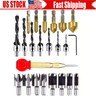8 Pc Wood Plug Cutter / Cutting Set Dowel Maker Tool Shank Drill Bits ...
