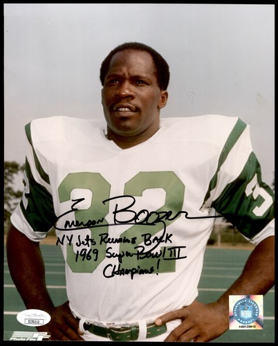 Emerson Boozer Signed Photo Football 8x10 Auto Autograph JSA | eBay