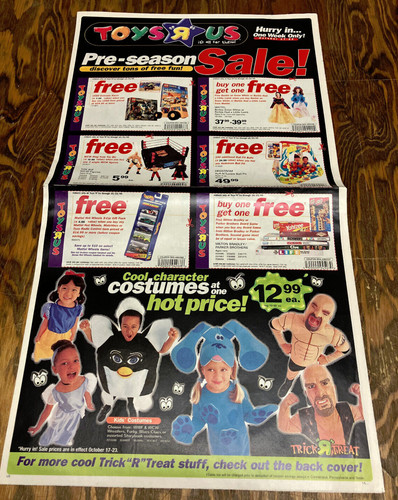 Toys R Us newspaper print ad sale flyer movie photo prop old toy ads | eBay