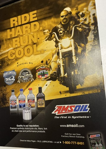 PRINT AD AMSOIL Synthetic Motor Oil Motorcycle Premium Ad#5123 | eBay