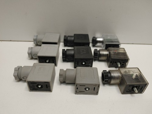 MIXED LOT OF 9 NEW OLD STOCK! DIN SOLENOID CONNECTOR PLUGS SPEEDAIRE ...