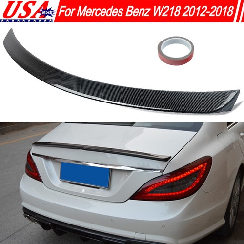 Trunk Spoiler Wing Lip Fit Mercedes W218 CLS400 CLS550 2012-18 Carbon ...