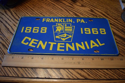 Franklin County Auto Dealership License Plate Insert Pennsylvania Metal ...