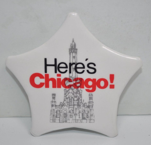 Vintage HERE'S CHICAGO! Vintage White Star 2-1/4" Pinback Button | eBay