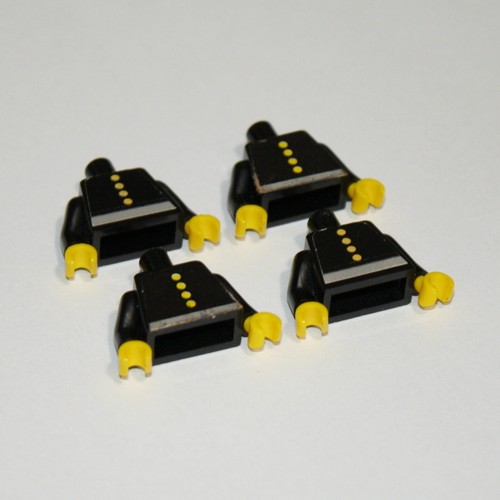 Lego Vintage Classic Town Fire Fighter Minifigure Torso 4x Fireman ...