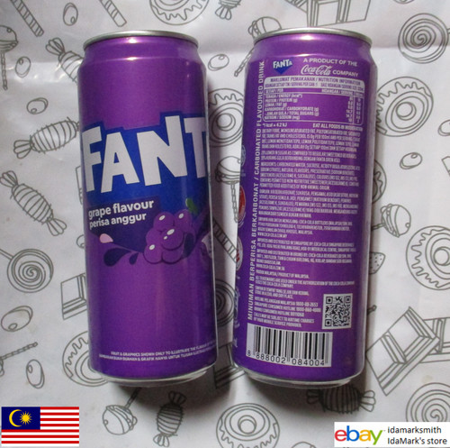 Empty FANTA can MALAYSIA Tall 320ml FANTA GRAPE Design Purple 2024 ...