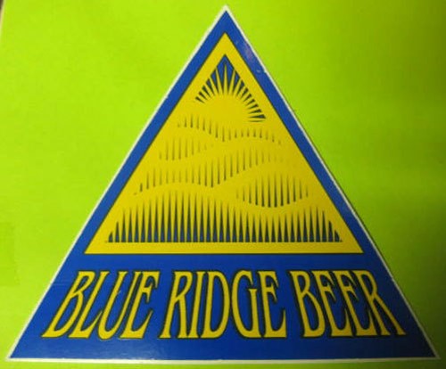 BLUE RIDGE BEER 4 1/4 X 5 inch Beer STICKER, Label, Frederick Brewing ...