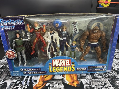Marvel Legends Fantastic Four Toy Biz 2004 Box Set with Doom Thing New ...