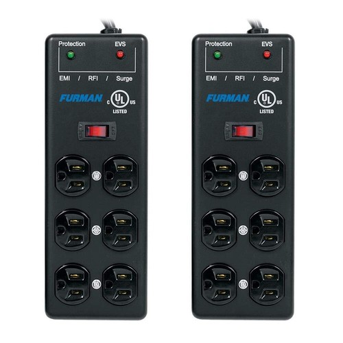 Furman SS-6B-PRO 15' 6-Outlet Surge Protector (2-Pack) Bundle ...