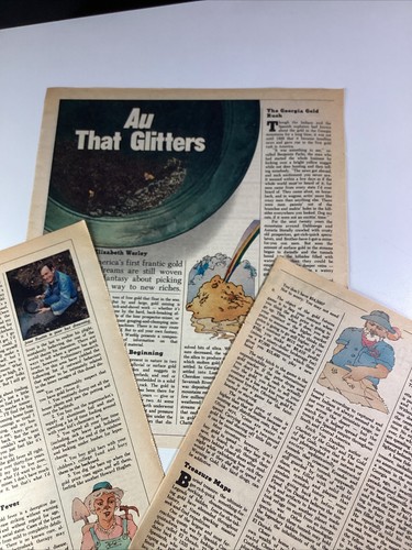 Atlanta GA Print Article 1981 AJC Gold Rush Prospector Jesse Rustin Liz ...
