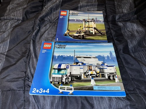 Lego Set City 7743 Police Command Center Instruction Manual Books 1 & 2 ...
