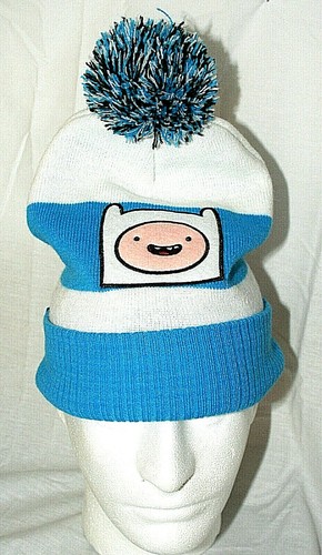 Adventure Time Cartoon Network Finn Knit Winter Hat Cap New 2014 Pom ...