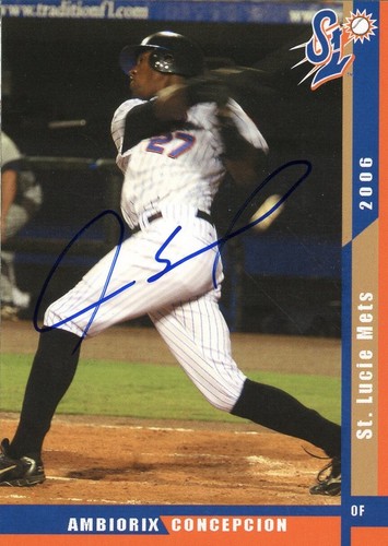 2006 St Lucie Mets AMBRIORIX CONCEPCION Signed Card autograph AUTO METS ...