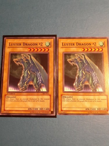 Yugioh Luster Dragon #2 1st Edition And Common | eBay