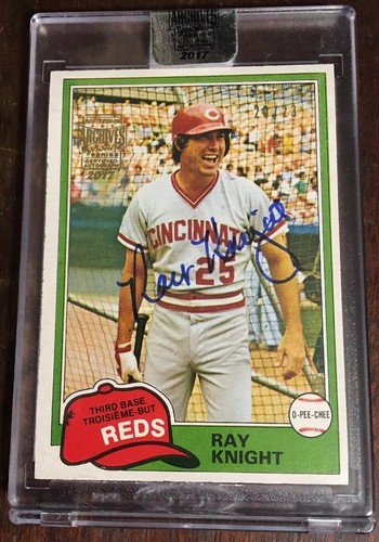 2017 Topps Archives Signatures 1981 Ray Knight Autographed 20/23 Reds ...