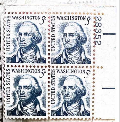 George Washington 5 Cent Blue United States Postage Stamp. Uncirculated ...