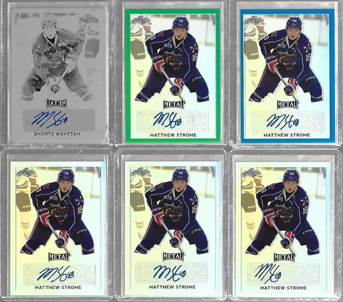2016-17 Leaf Metal Matthew Strome Blue Prismatic Auto RC 20/25 Phila ...