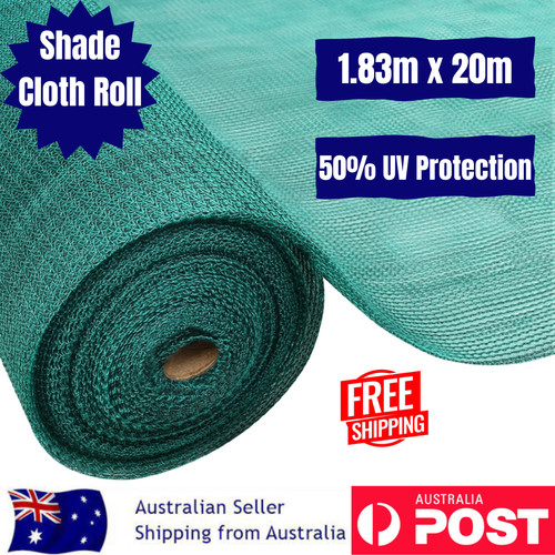 Shade Cloth Roll 1.83x20m Green Mesh Sun Screen Garden Plants Outdoors ...