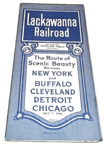 JULY 1946 LACKAWANNA RAILROAD FORM 10 SYSTEM PUBLIC TIMETABLE | eBay
