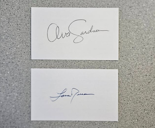 AVA GARDNER SIGNED & LANA TURNER SIGNED INDEX CARD AUTOGRAPH LOT | eBay