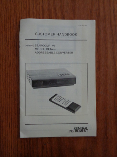 Jerrold Starcom VI, Model DL4A Addressable Converter by General ...