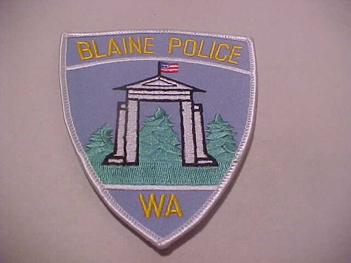BLAINE WASHINGTON POLICE PATCH **** FREE SHIP IN USA ** SHOULDER SIZE ...