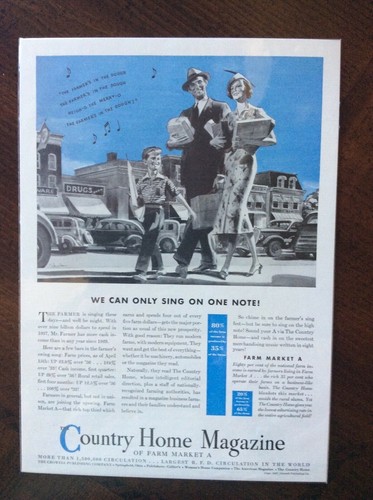 1937 vintage original color ad Country Home Magazine fantastic ...