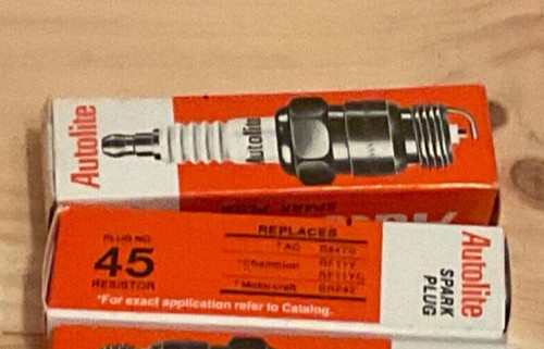 Autolite Spark Plugs #45 NEW Old Stock 2 plugs | eBay