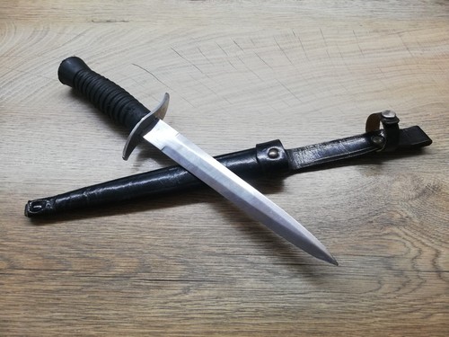 VTG RARE SPAIN NAVAJA TOLEDO INOX PAT FIXED BLADE DAGGER FIGHTING ...